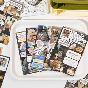 50 Pages Daily Life Sticker Book|800 PCS Kawaii Stickers|Cute stationery