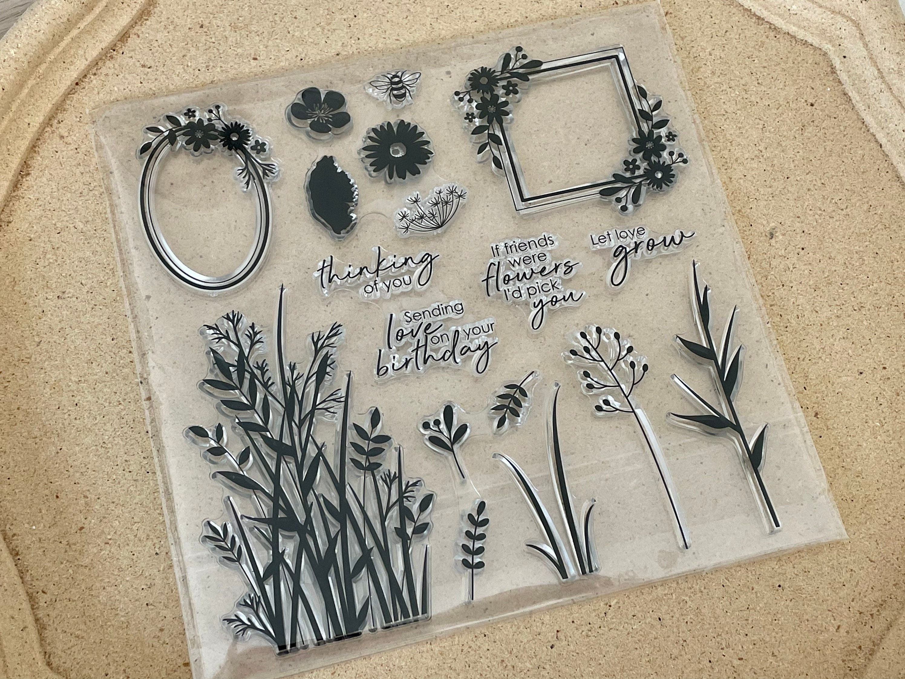 Clear Flower Stamp Set